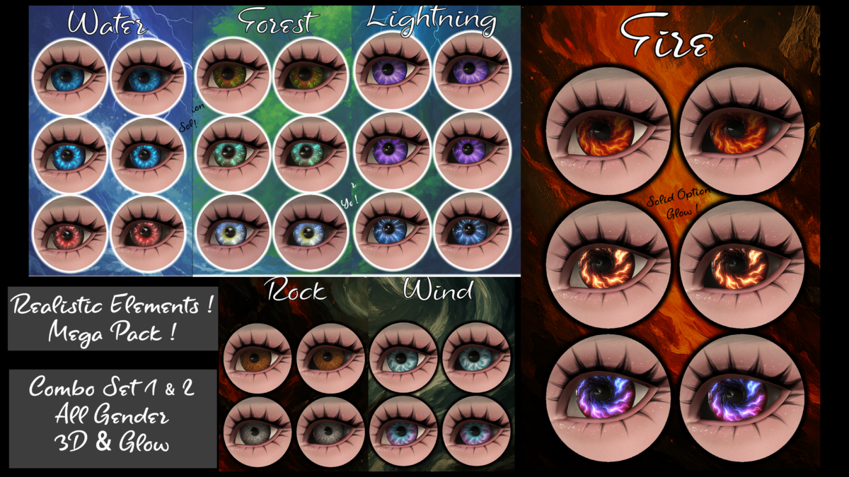 Realistic Element MEGA PACK ⚜︎ For All [Glow &3D]⚜︎[DT] - The Glamour ...