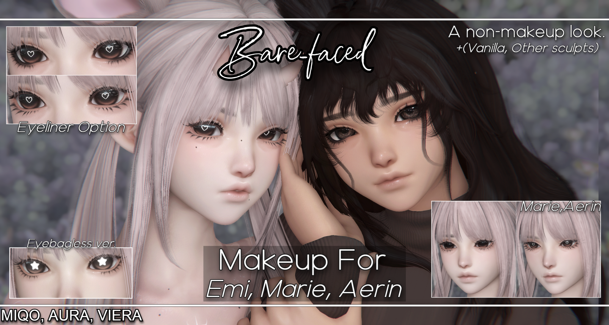 Bare-Faced [Makeup for Emi,Marie,Aerin +] (Modpack) + Loosefiles - The ...