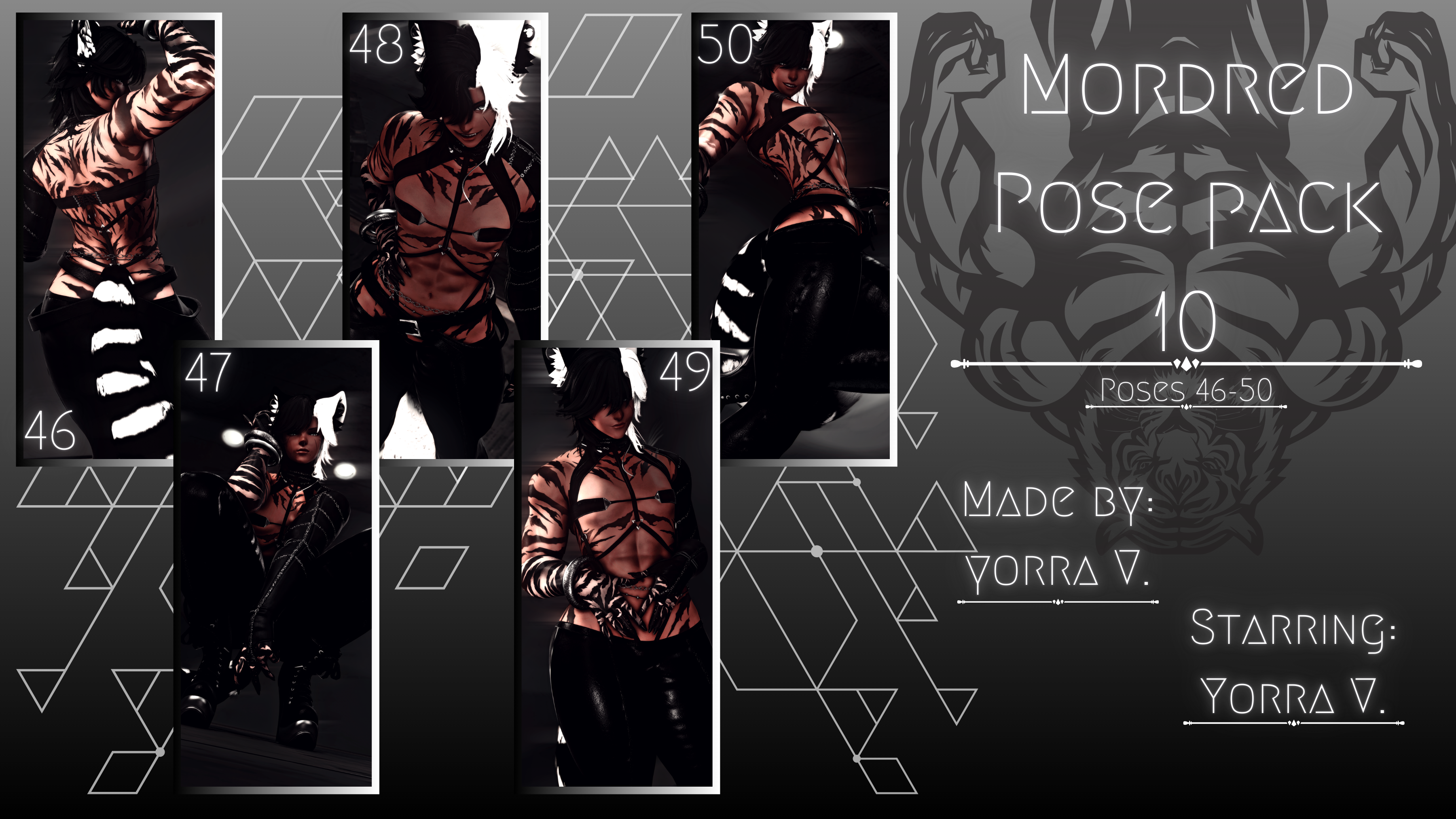 Mordred Pose Pack 10: 46-50 - The Glamour Dresser