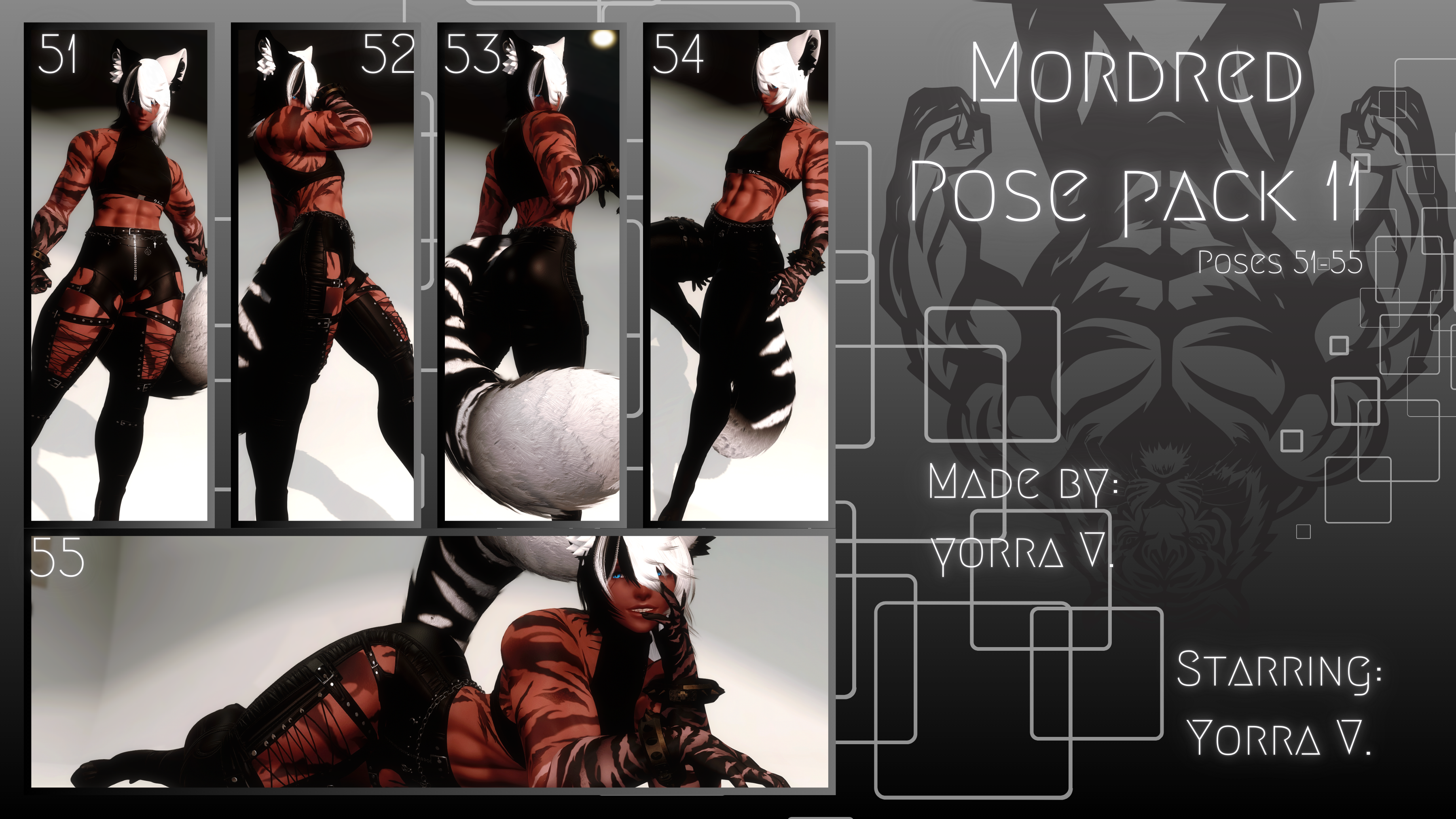 Mordred Pose Pack 11: 51-55 - The Glamour Dresser