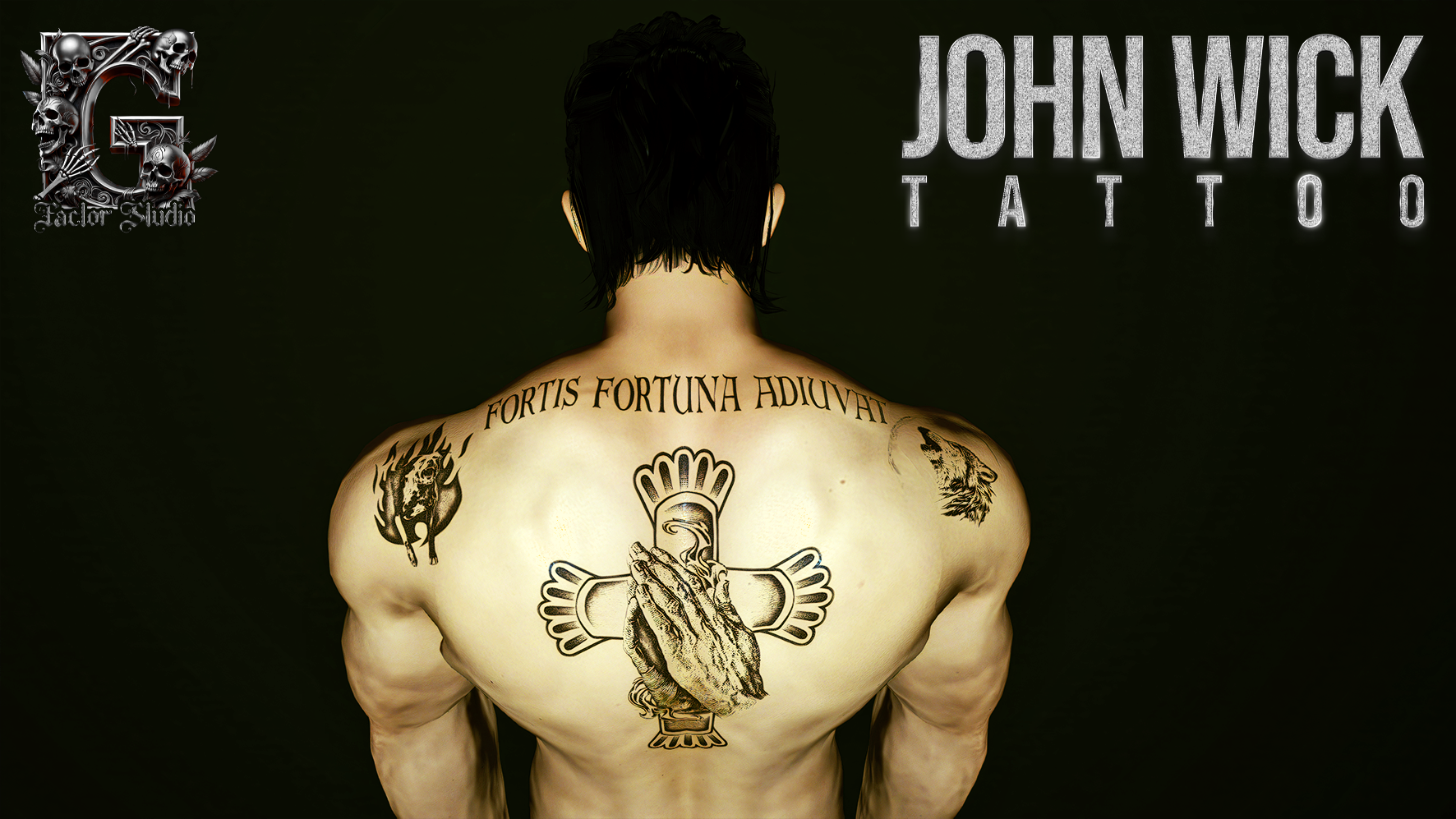 4K Authentic JOHN WICK Tattoo TBSE for all tall males - The Glamour Dresser